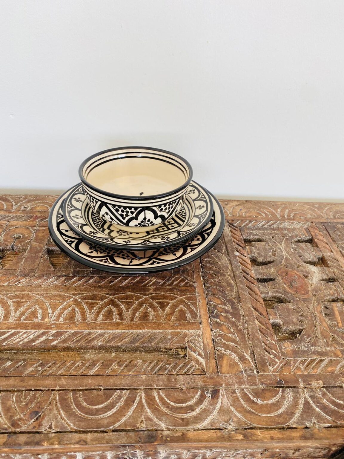 Traditional Safi Bowl set | Set of 3 | Handmade Moroccan Pottery ...